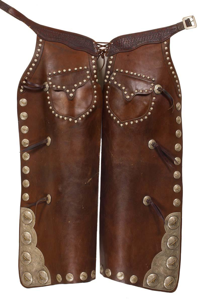 Fancy Silver Mounted Batwing Show Chaps