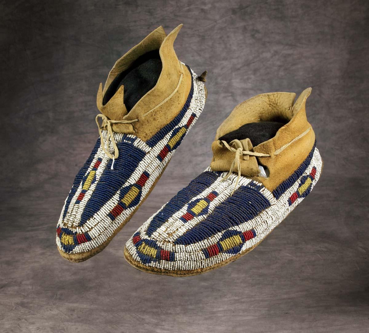 Early Cheyenne Beaded Moccasins