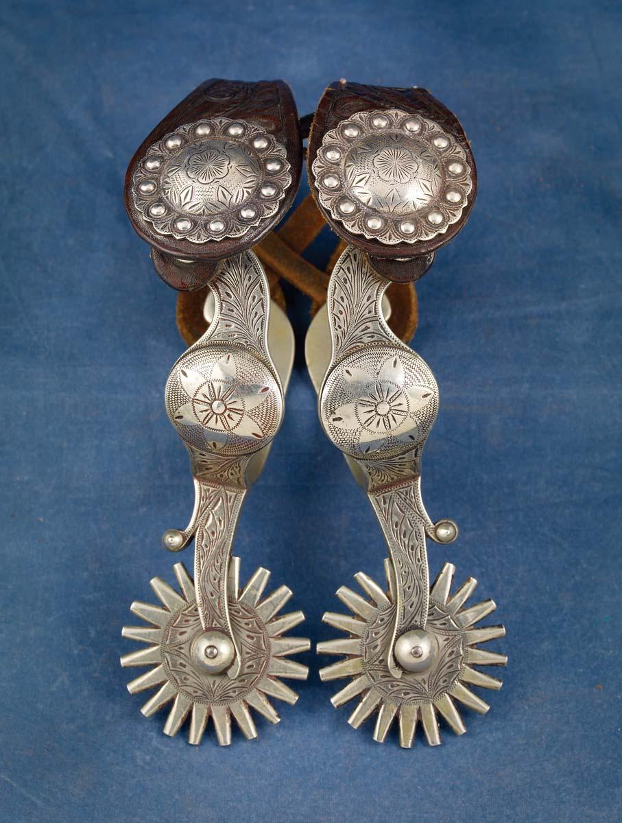 Fancy Sterling Mounted Parade Spurs