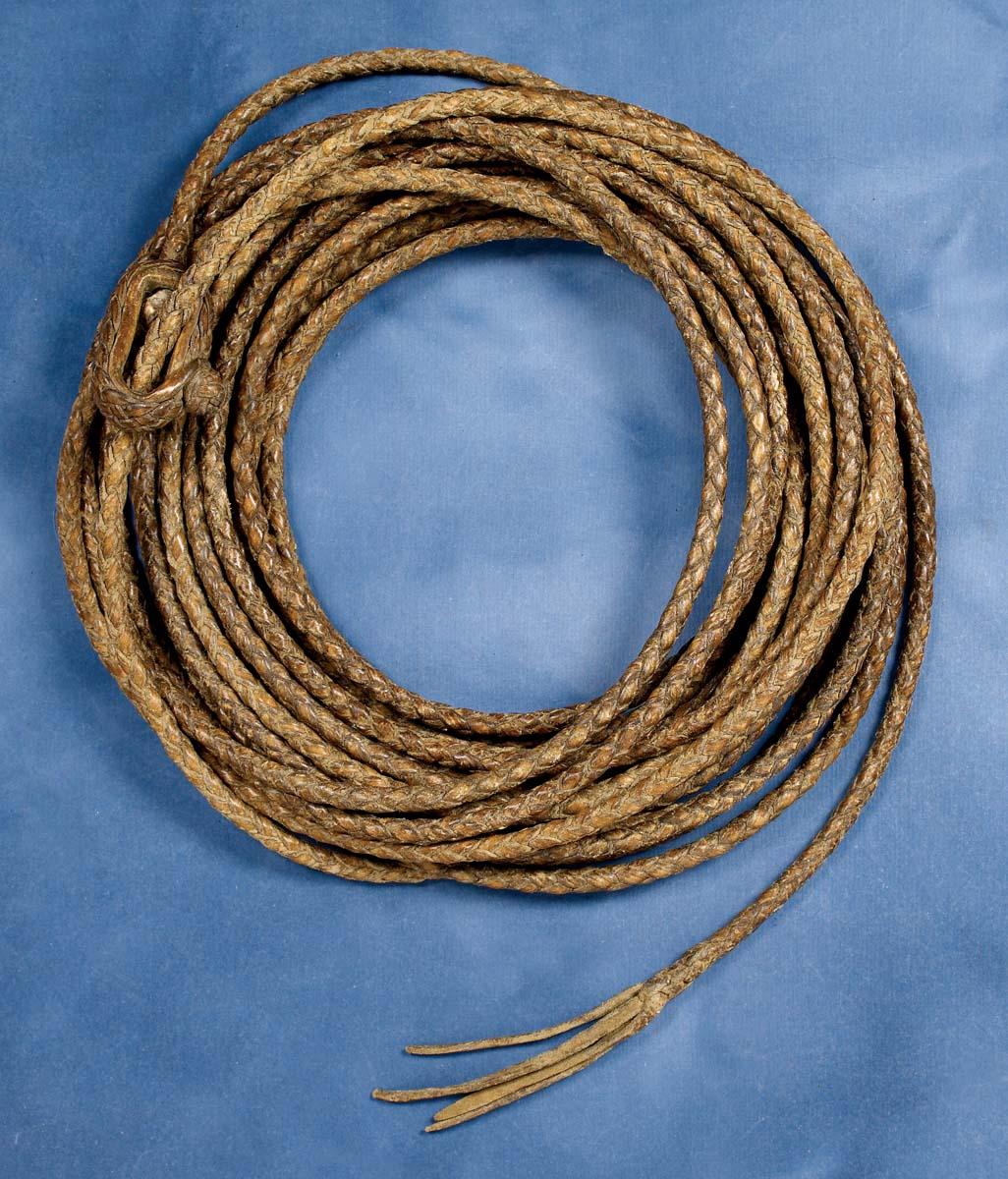 Early 4-Strand Calif Rawhide Reata