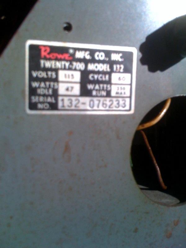 1940's Rowe Manufacturing Company Vintage Cigarette Machine