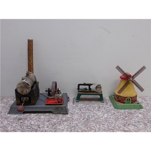 Wilesco Steam Engine Collectible Farm Machinery 3 Loose Replicas Mounted