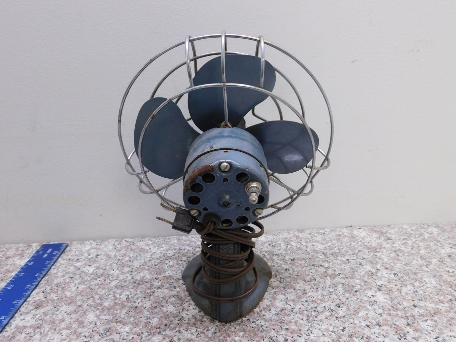 Torcan Desk Fan Metal Industrial Farm Rustic Collectible Estate Antique
