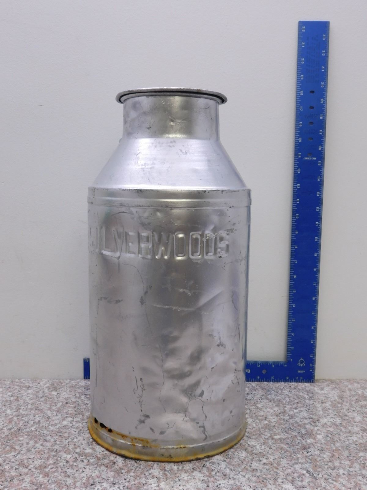 Silverwoods Milk Cream Can Tin Canister Container Silver Rustic Decor ...
