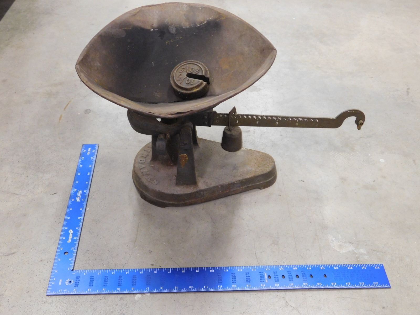 Fairbanks Slide Weight Scale Farm Rustic Decor Collectible Industrial ...