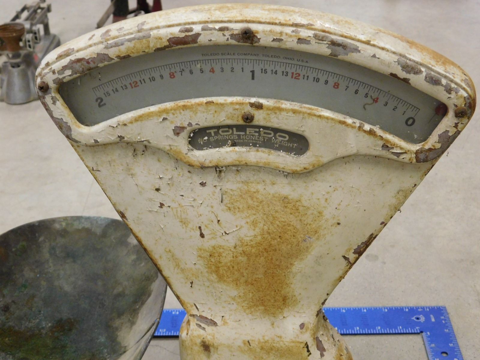 Toledo Honest Weight Scale Broken Antique Farm Rustic Decor Industrial