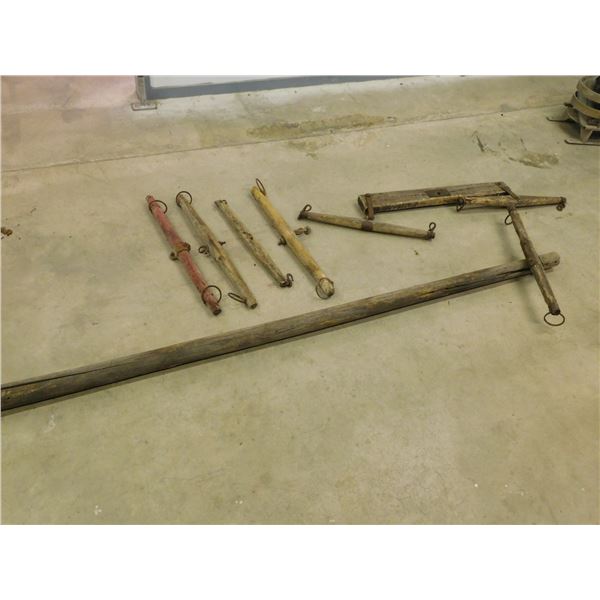 Antique Wooden Yokes Largest is 115" Antique Farm Rustic Decor Industrial