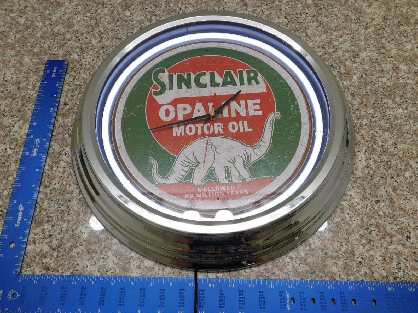 Sinclair Motor Oil Neon Wall Clock Modern