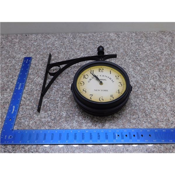 Vintage Style Grand Central Terminal 2 Sided Hanging Clock Modern