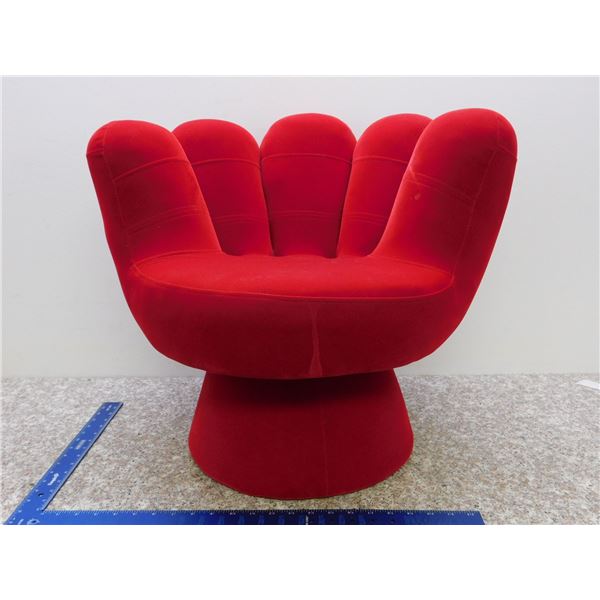 Red Swivel Hand Chair Childrens Accent Decor Furniture