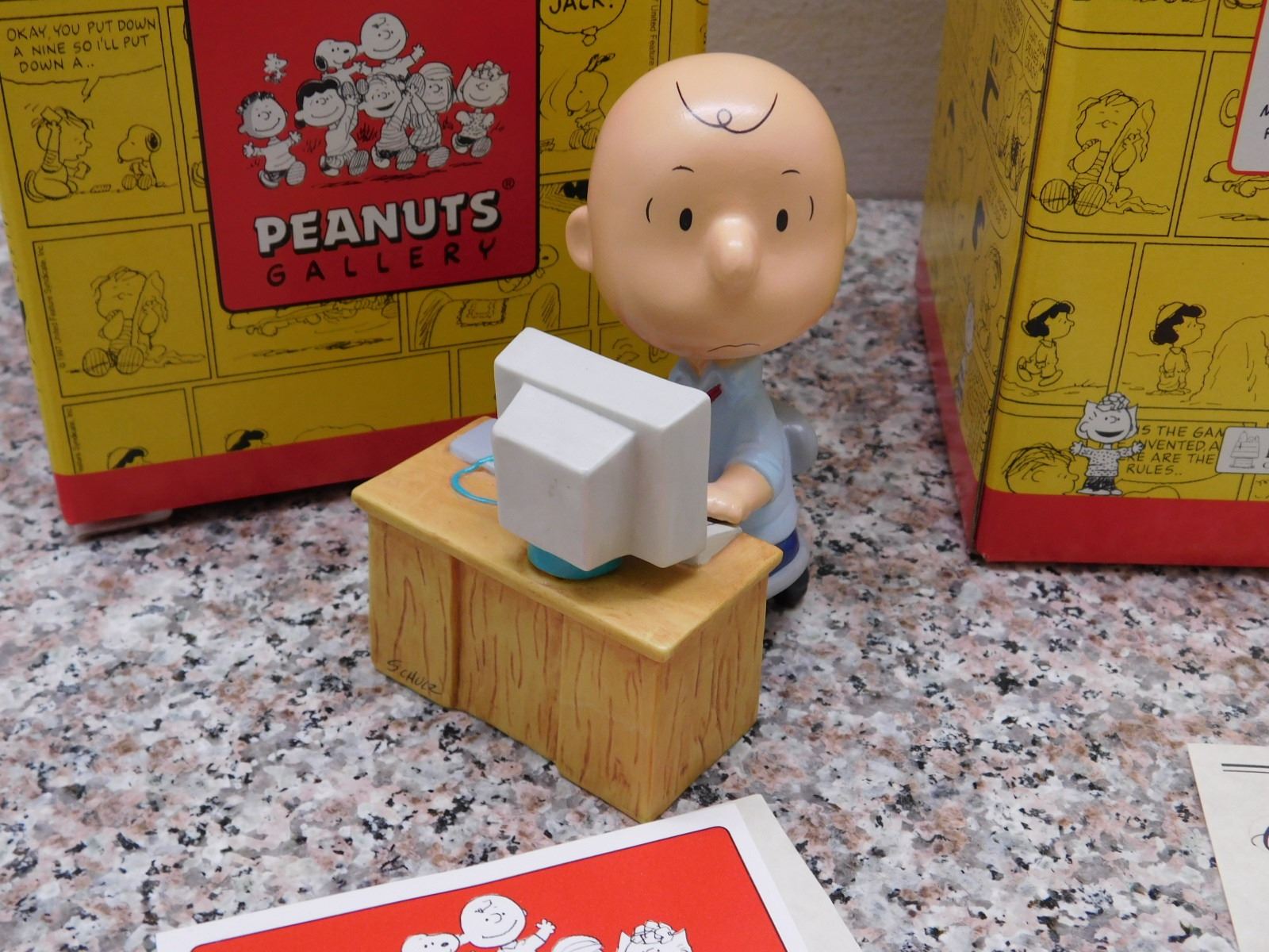 Peanuts Gallery Hallmark Statues Lot of 3 With Boxes