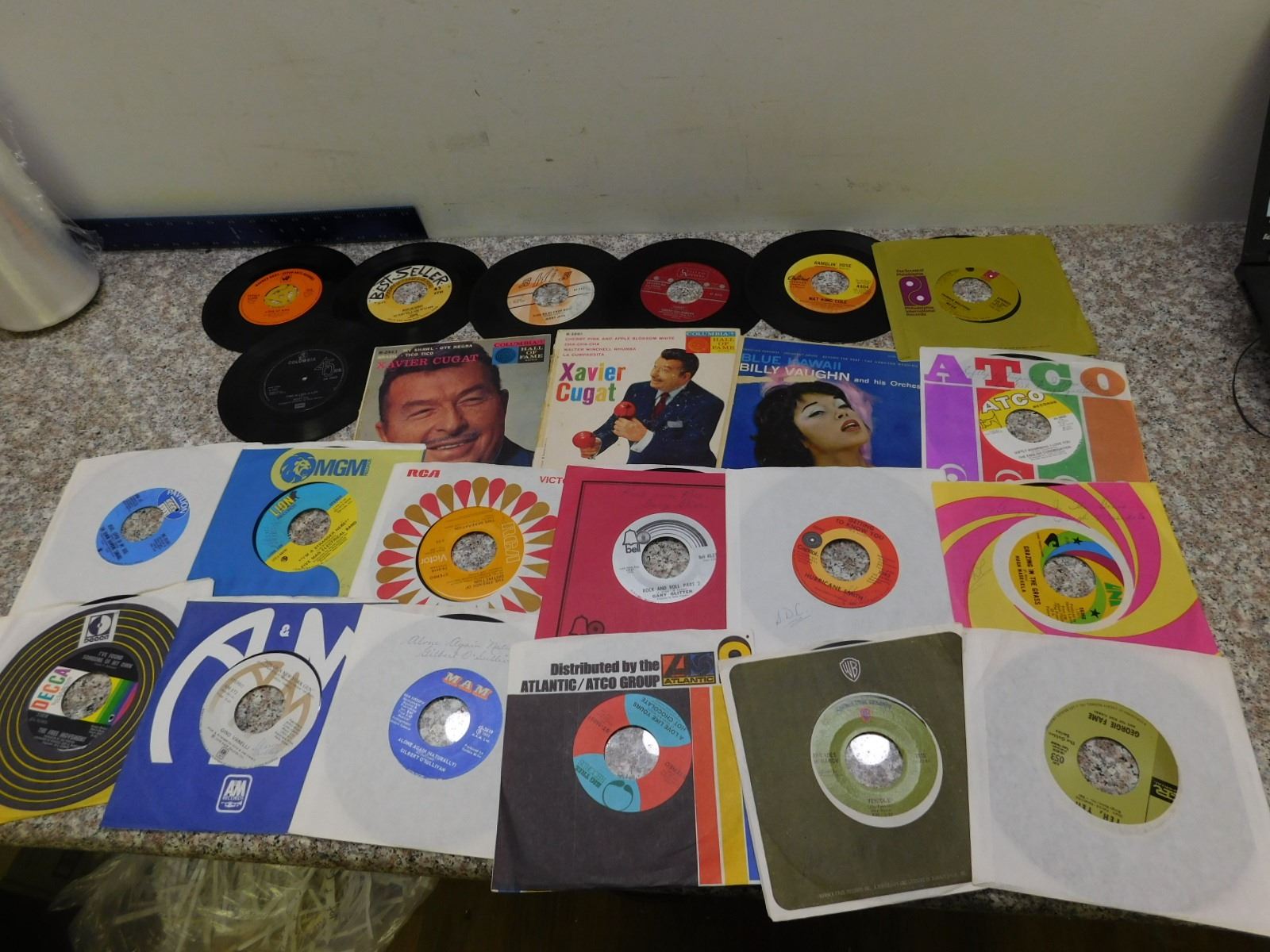 Lot of 50 45s Records 60s - 80s Pop Rock Country Etc