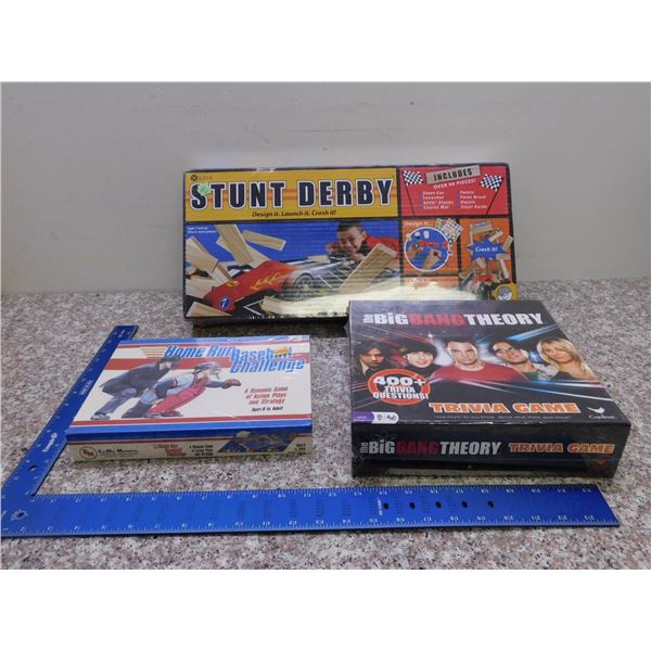 Lot of 3 Sealed Tabletop Board Games Big Bang Theory Stunt Derby Home ...