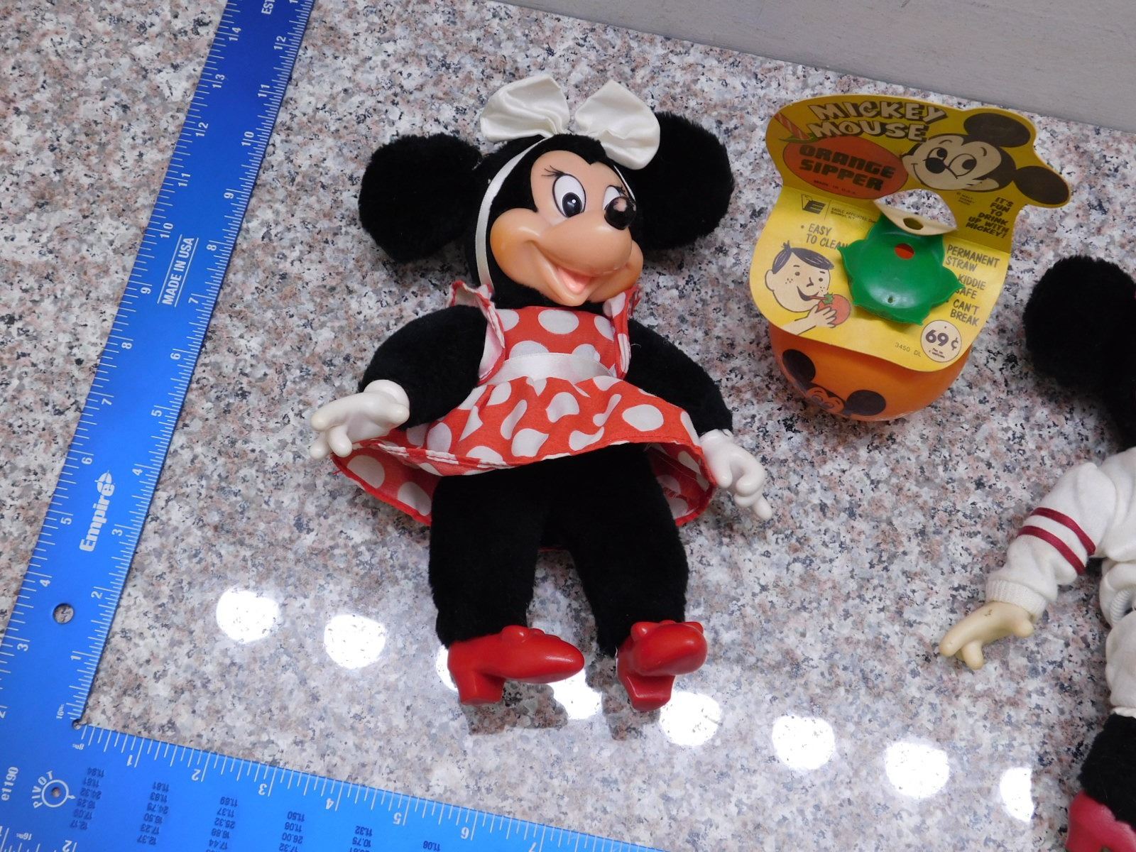 Minnie Mouse Applause Plush Toys and Mickey Mouse Orange Sipper Cup ...