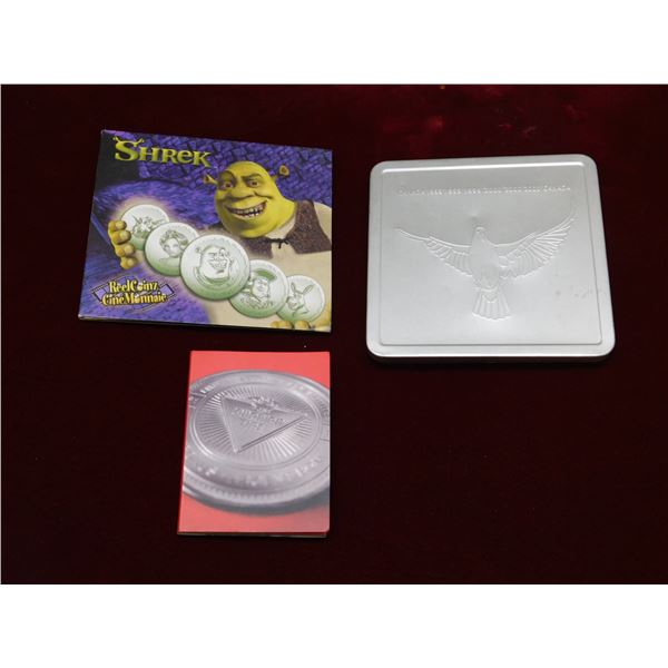 Shrek Tokens Canadian Tire Millenium Canada Post Stamp & Coin Set