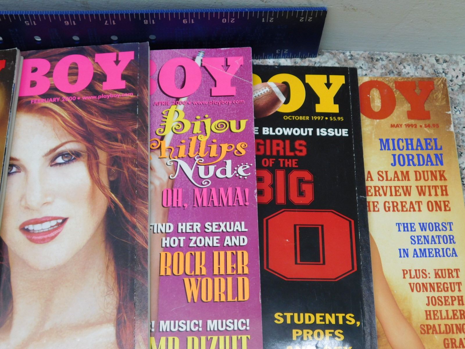 Lot of 14 Playboy Mens Magazines 1990s