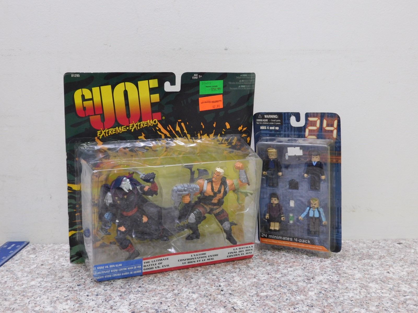 Lot of 2 Packaged Figures GI Joe Extreme Iron Klaw LT Stone and 24 ...