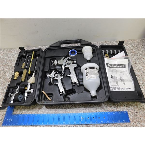 Mastercraft Air Powered Gravity Feed Spray Gun Kit Lightly Used