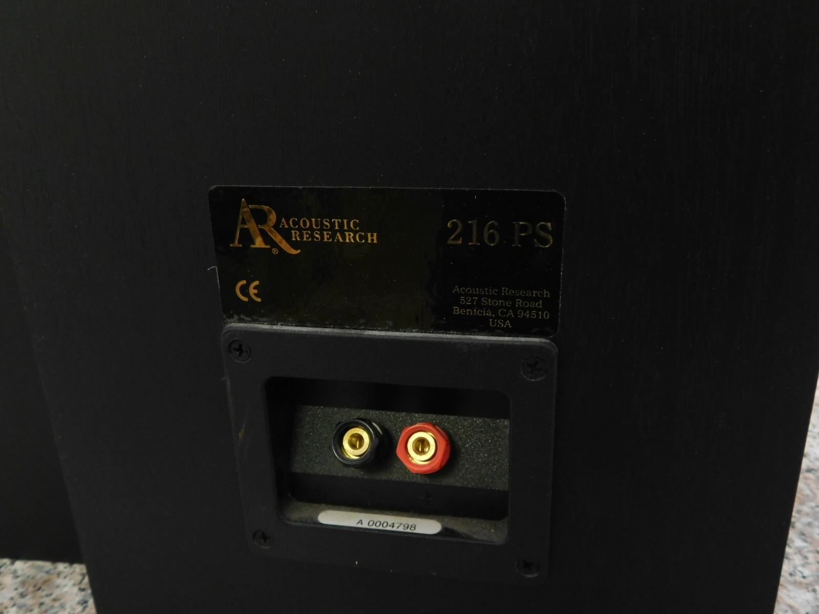 AR Acoustic Research 216 PS Bookshelf Speakers Pair 1 Blown Tweeter
