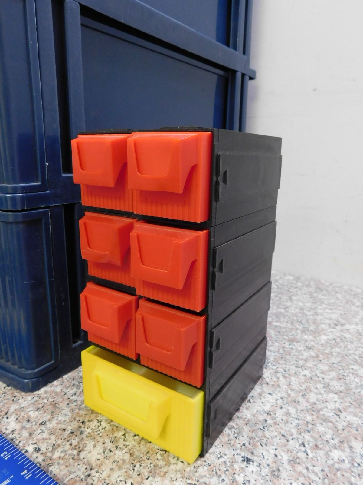 Garage Tool Shed Sorting Shelves Shelf Unit Plastic 5 Drawer Tray and ...