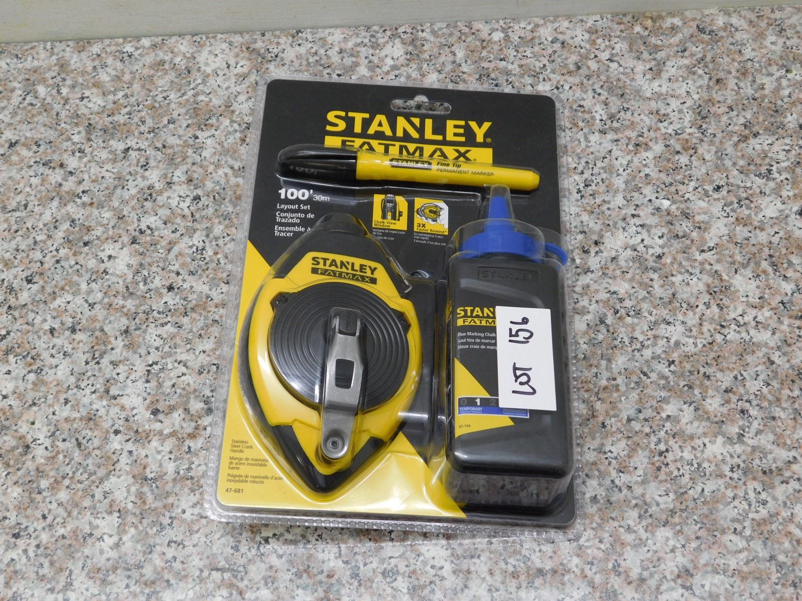 Stanley Fatmax 100' 30m Layout Set NEW Marking Chalk Blue Chalk Line ...