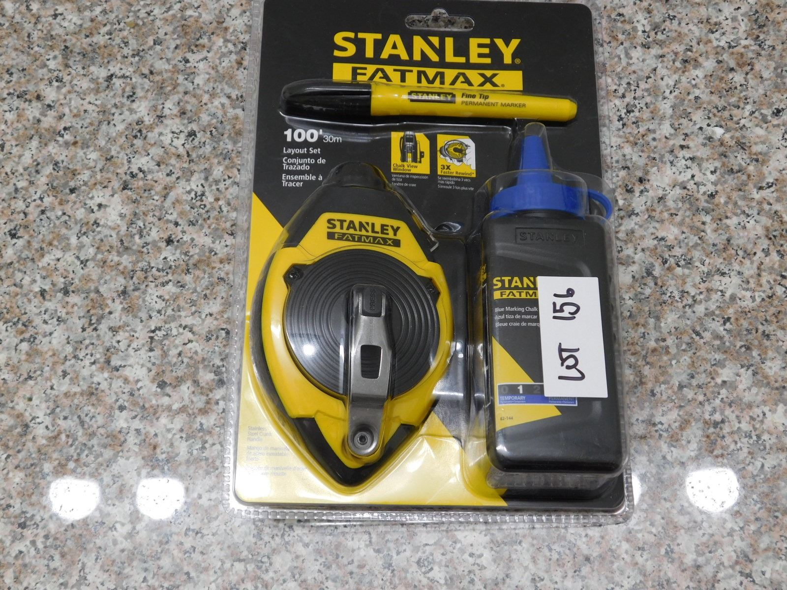 Stanley Fatmax 100' 30m Layout Set NEW Marking Chalk Blue Chalk Line ...