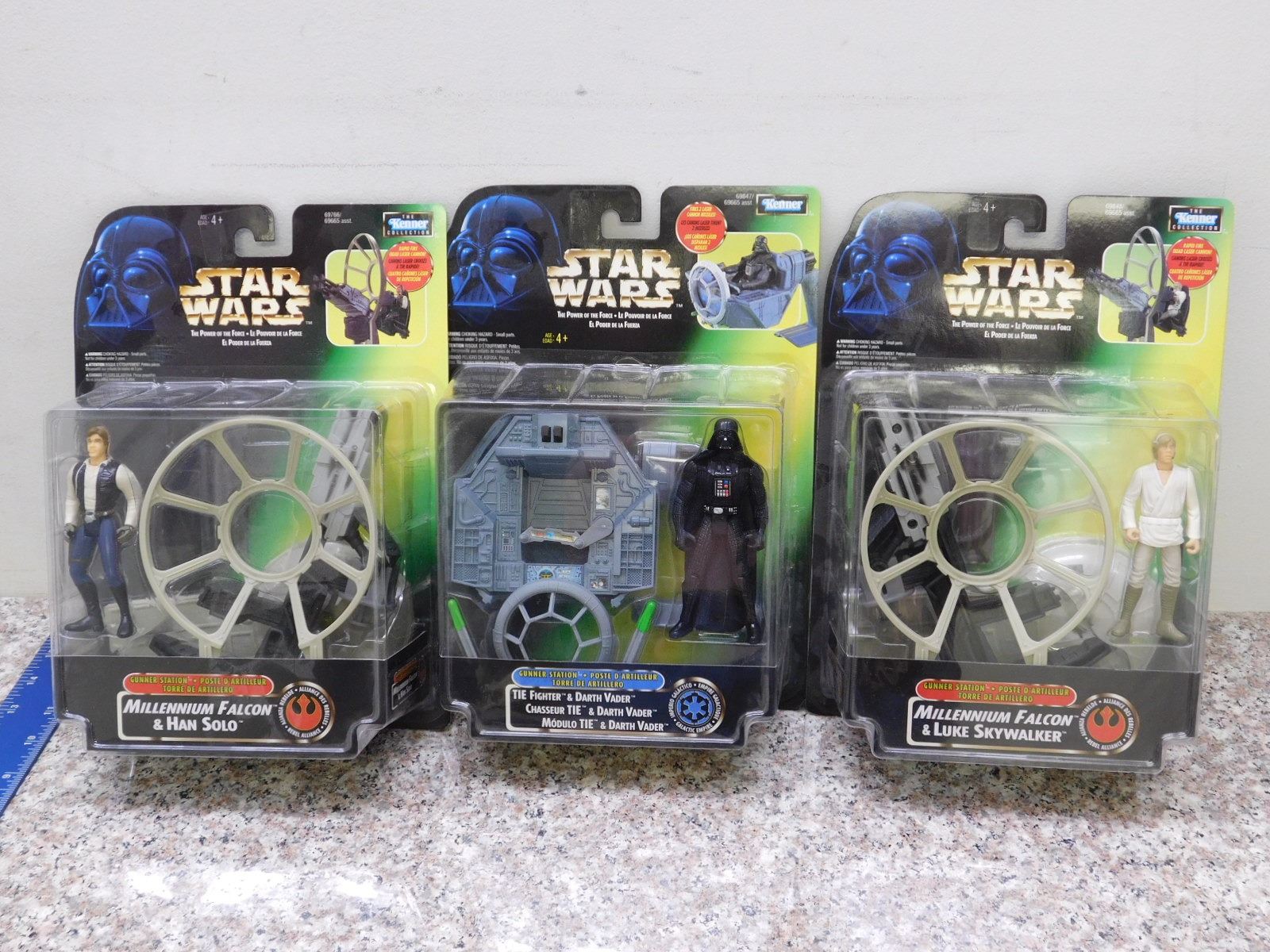 Star Wars Lot of 3 Power Of The Force Kenner Gunner Station