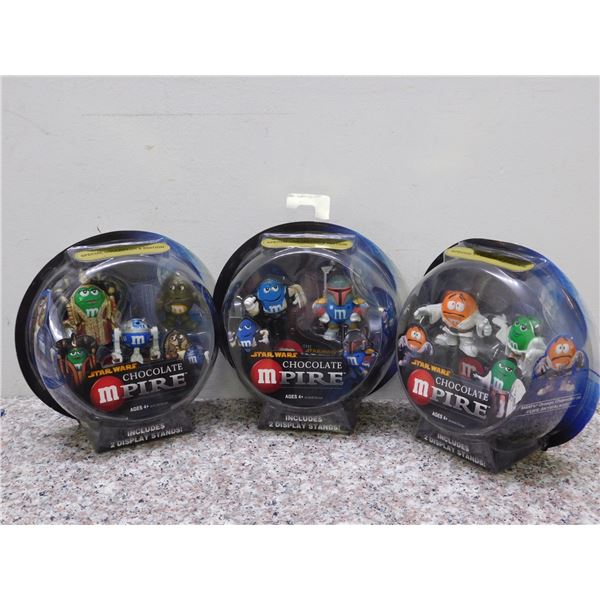 Star Wars Chocolate M Pire Collector's Edition M& Ms Figure Packs Lot of 3