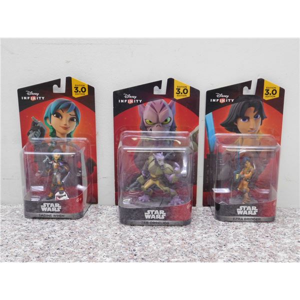 Star Wars Disney Infinity Lot of 3 Ezra Zeb and Sabine