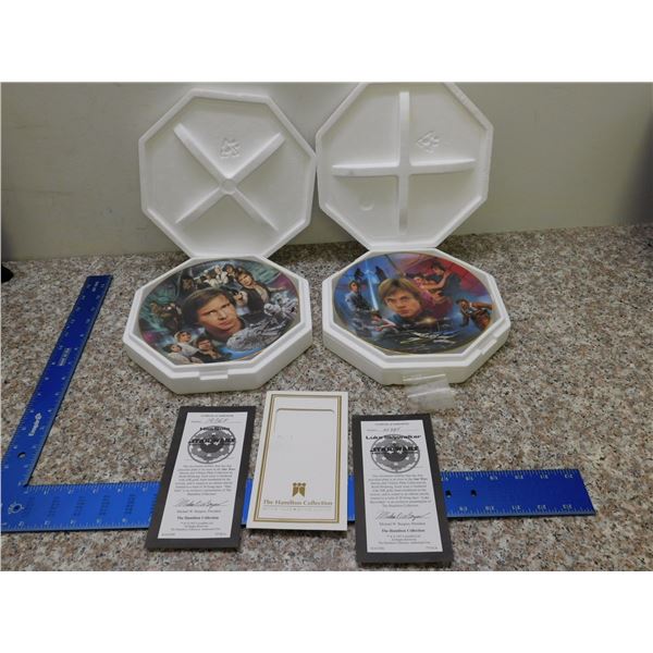 Star Wars Heroes & Villains Collector Plates Sonia Hillios 1995 Luke ...