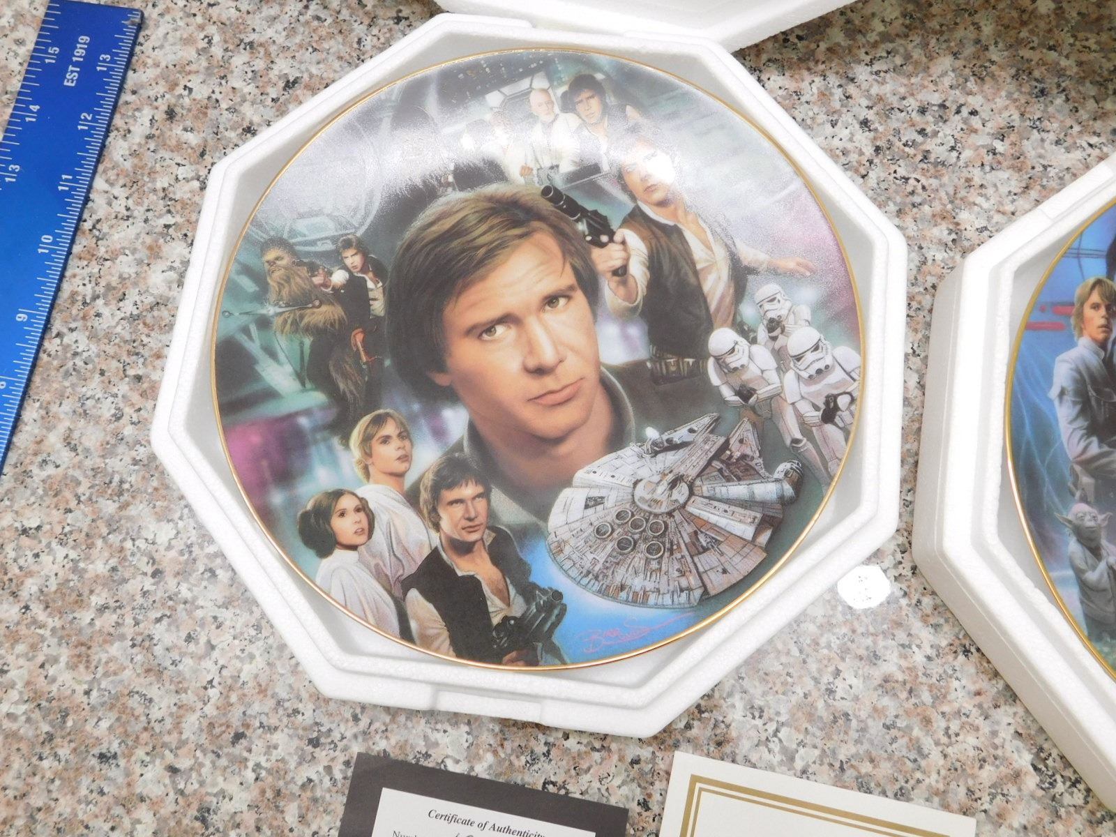 Star Wars Heroes & Villains Collector Plates Sonia Hillios 1995 Luke ...
