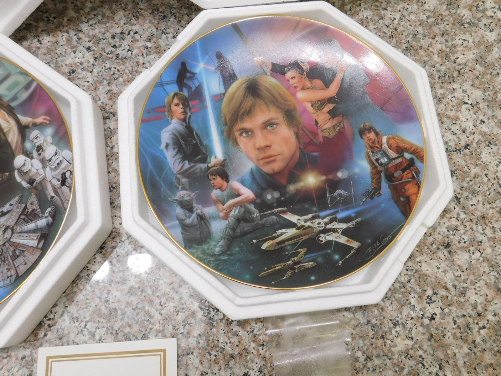 Star Wars Heroes & Villains Collector Plates Sonia Hillios 1995 Luke ...