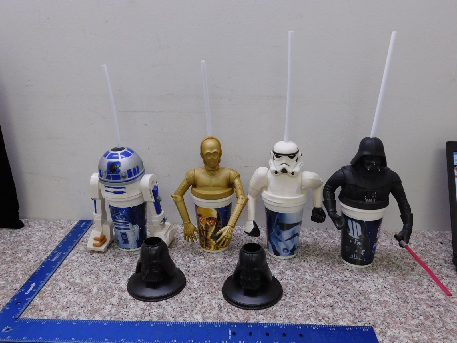 Star Wars Lot of 6 Vintage Taco Bell Drink Pepsi Cups With Straws R2D2 ...