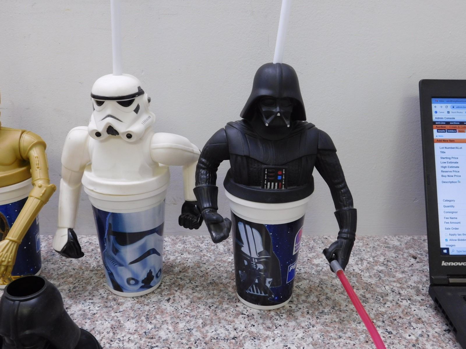 Star Wars Lot of 6 Vintage Taco Bell Drink Pepsi Cups With Straws R2D2 ...