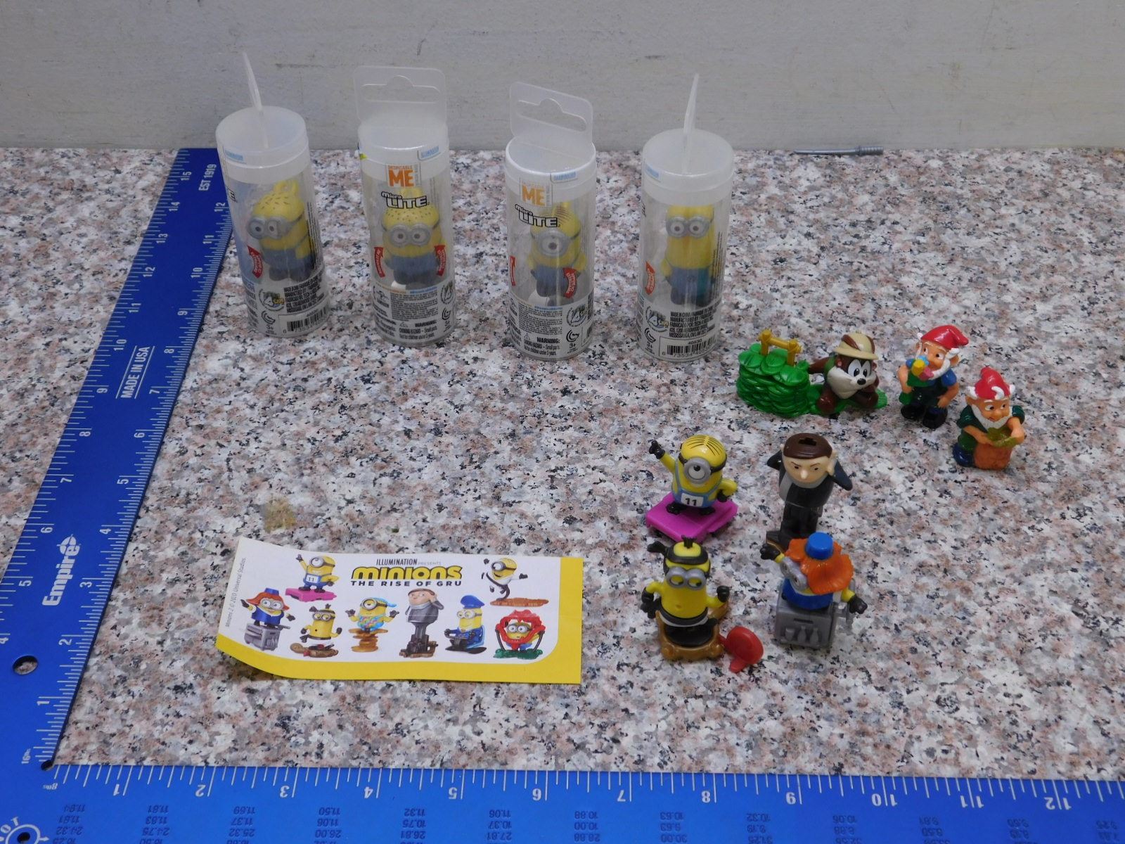 Lot of 12 Pcs 4 MicroLites 4 Kinder Surprise Minions Despicable Me and ...