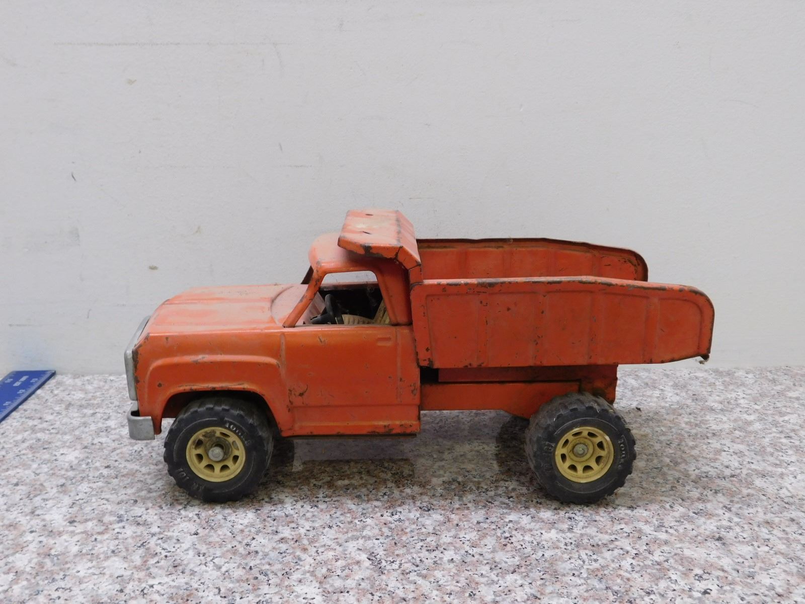 Vintage Pressed Steel Tonka Orange Dump Truck