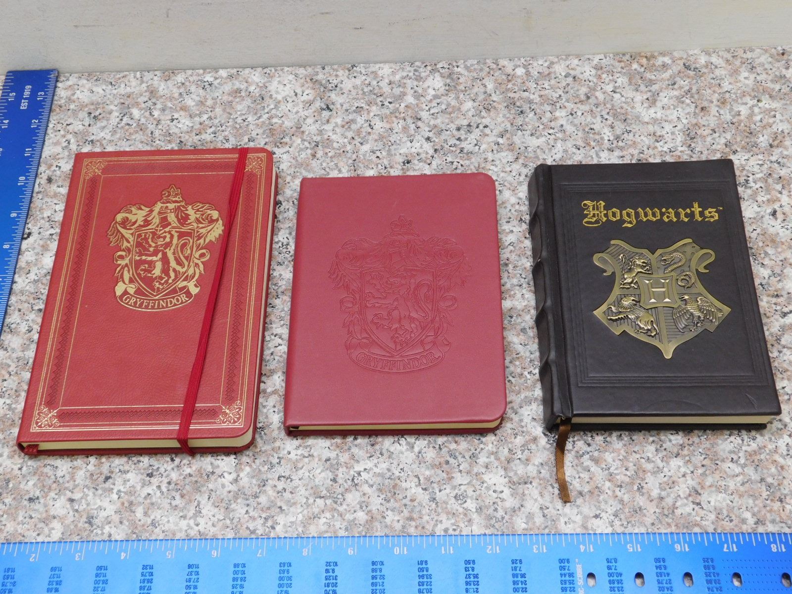 Lot of 3 Hogwarts Harry Potter Gryffindor Notebooks Journals Etc
