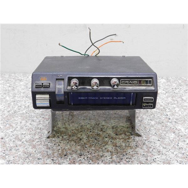 Vintage Craig FM Radio Eight-TracK Car Stereo
