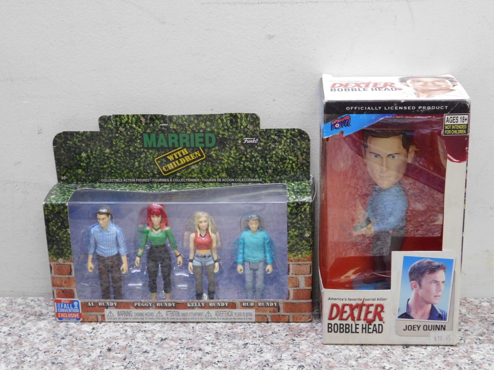 Lot of 2 TV Character Toys Dexter Joey Quinn Bobble Head and Married ...