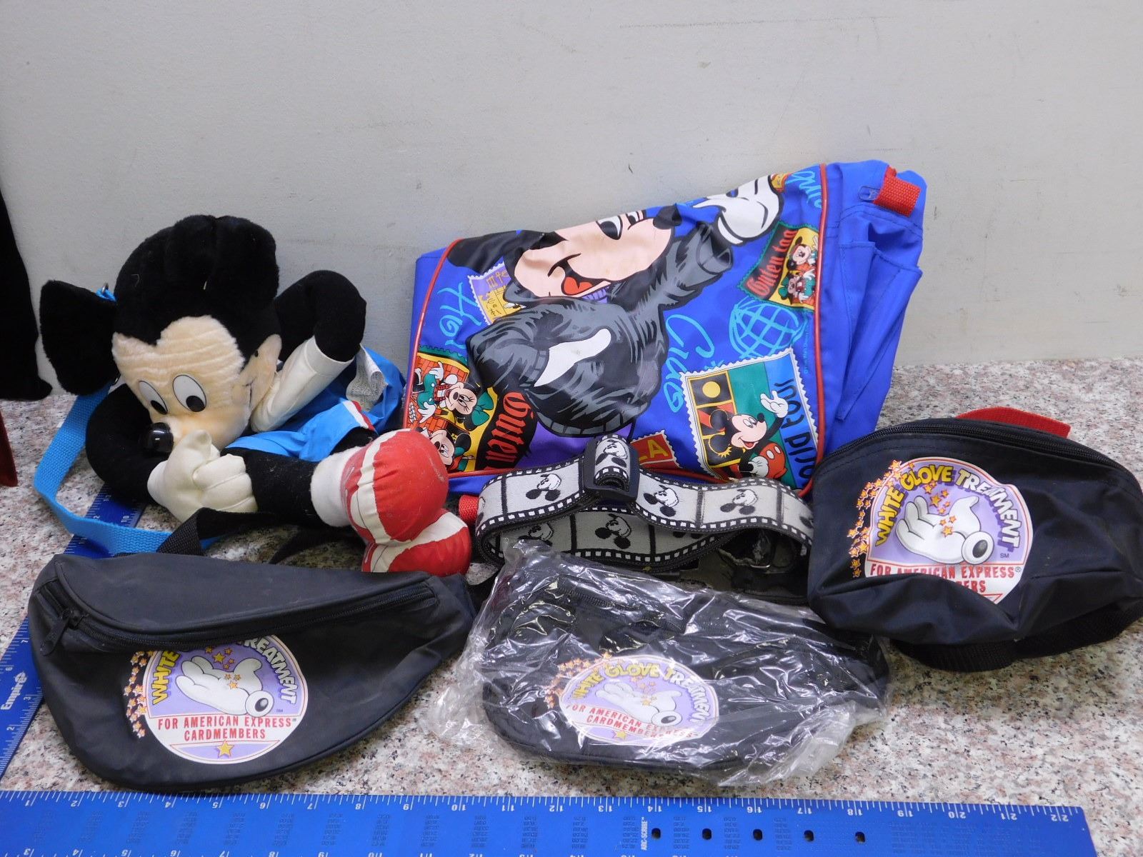 Lot of 6 Vintage Mickey Mouse Backpack Bag Fanny Packs Bag Strap Disney ...