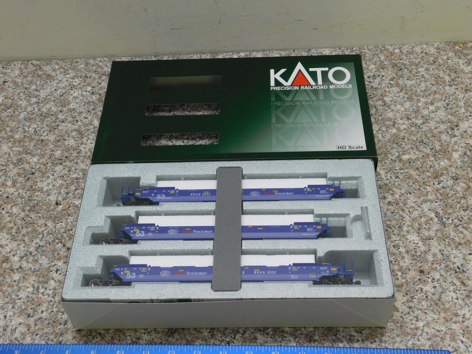 Kato Gunderson Double Stack Car PACER BRAN 30-9056 HO Model Train Scale ...