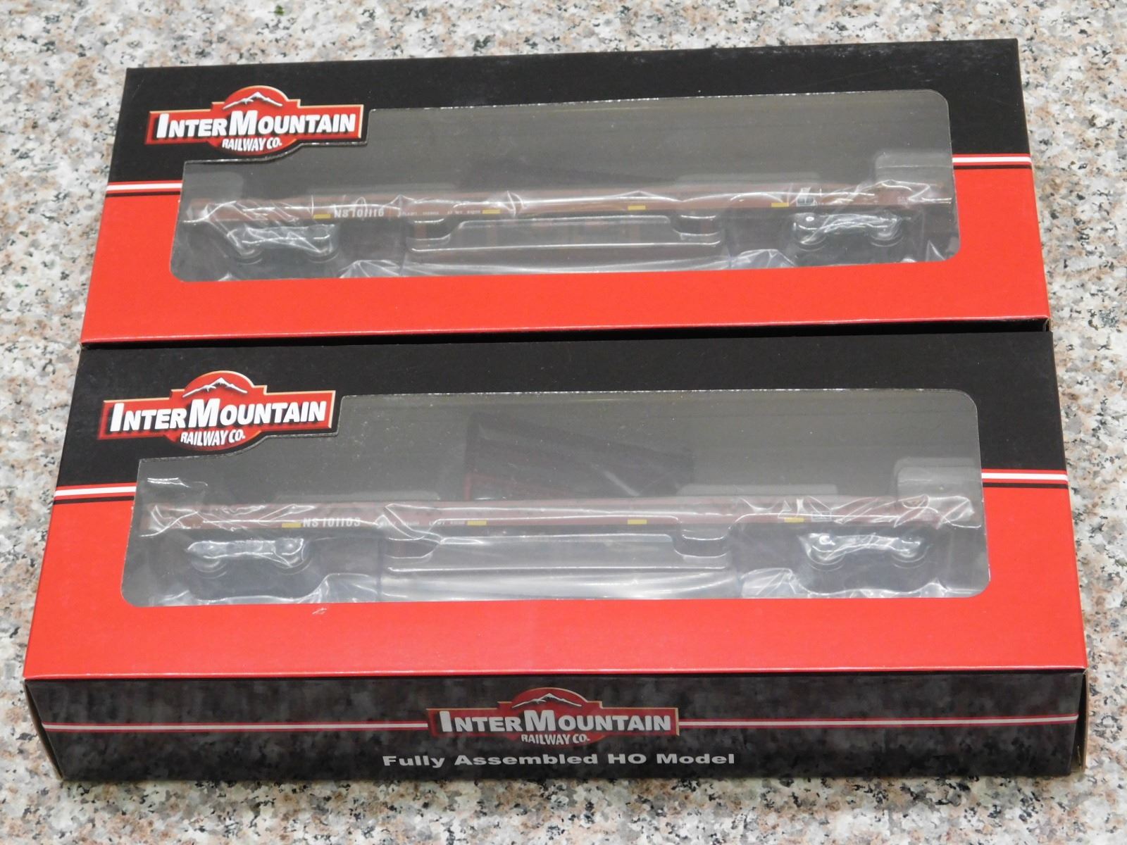 Lot of 2 InterMountain HO Model Train Scale Replica Flatbeds