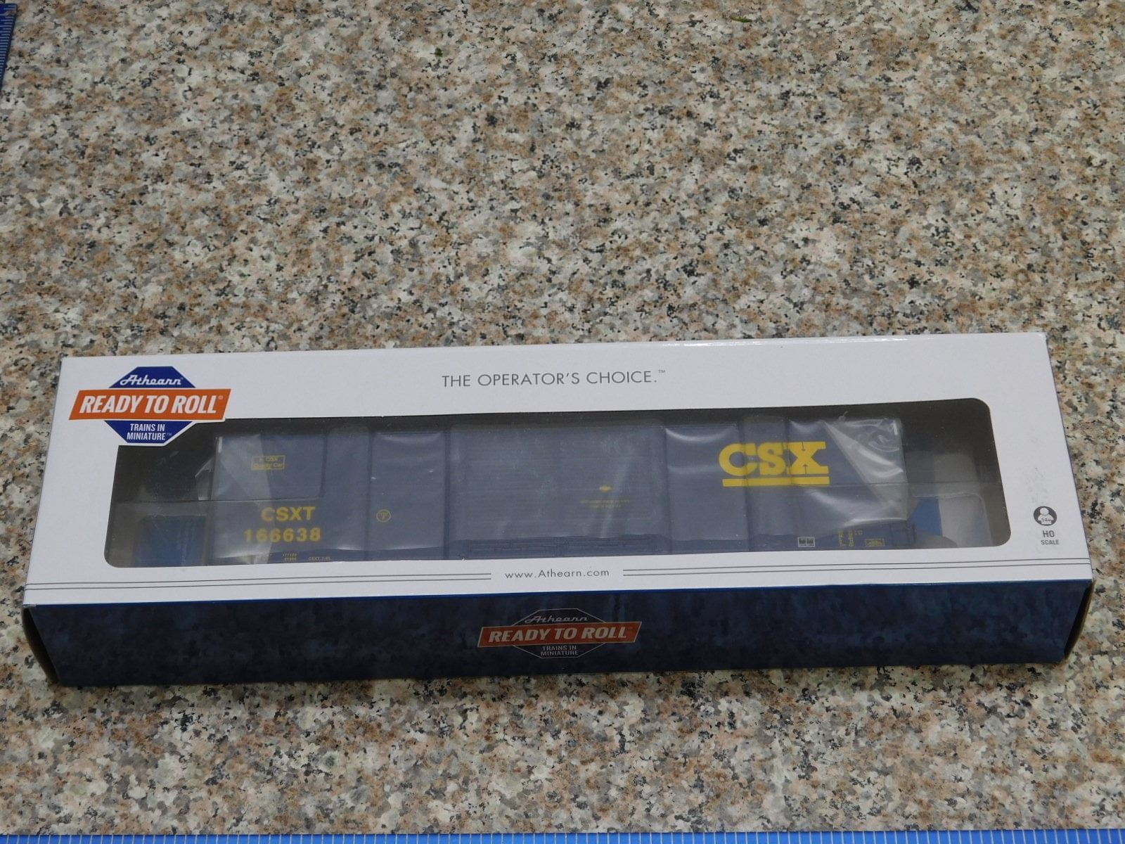 Athearn CSX 166638 High Cube Box Car HO Model Train Scale Replica