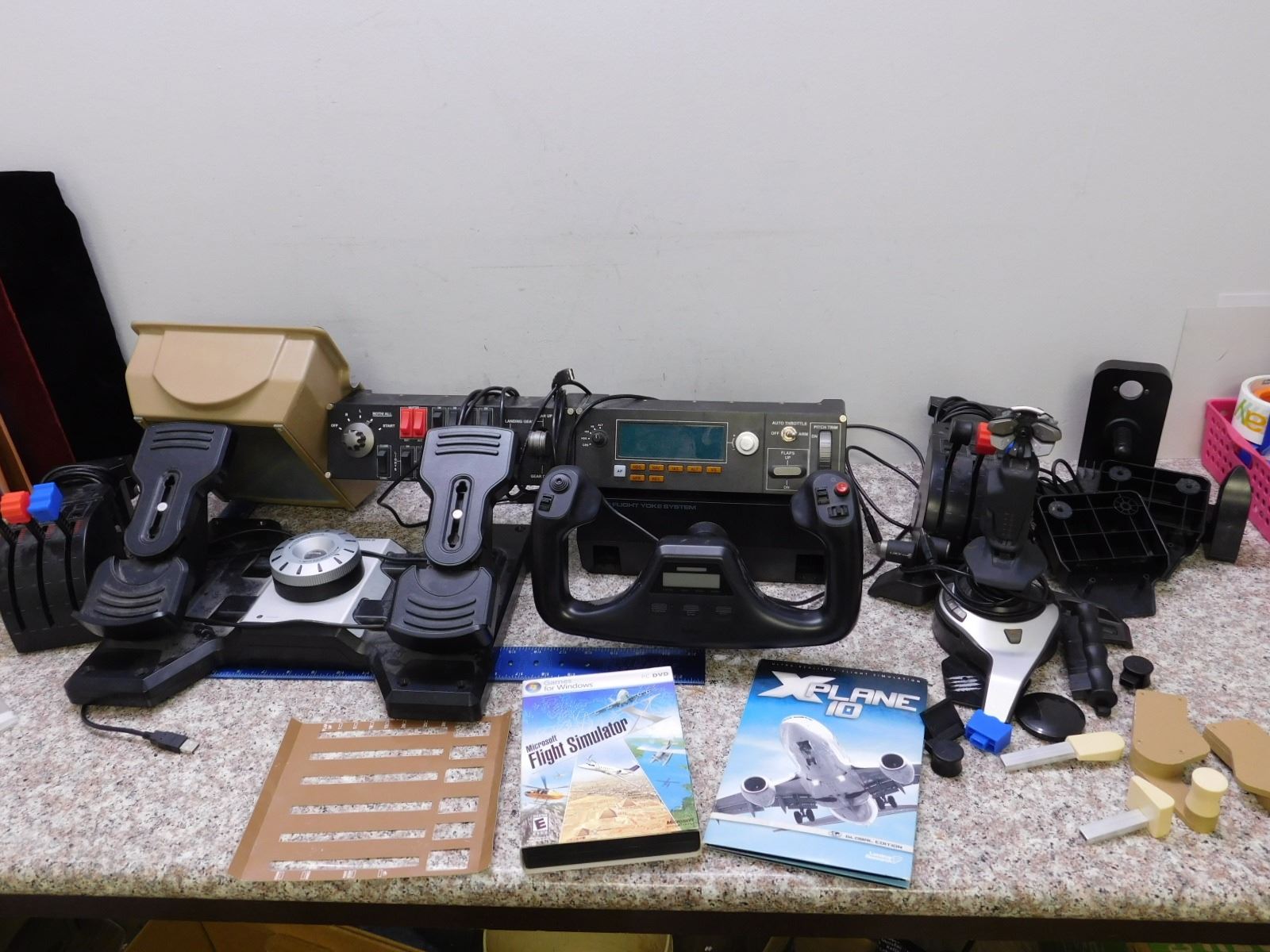 BUNDLE USB Computer Flight Simulator Saitek Madcatz Controllers Levers ...