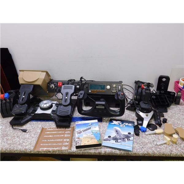 BUNDLE USB Computer Flight Simulator Saitek Madcatz Controllers Levers ...
