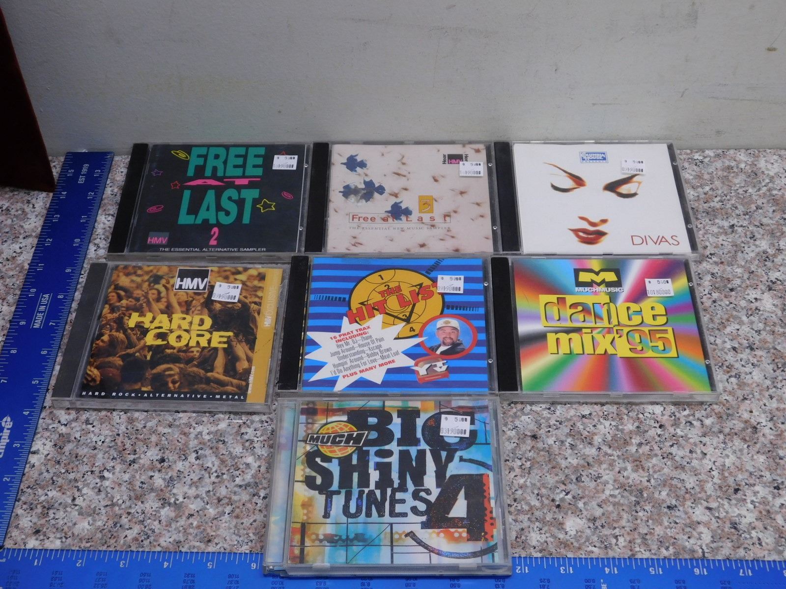 Lot of 7 Much Music YTV Columbia House Compilations Mix Tapes CDs