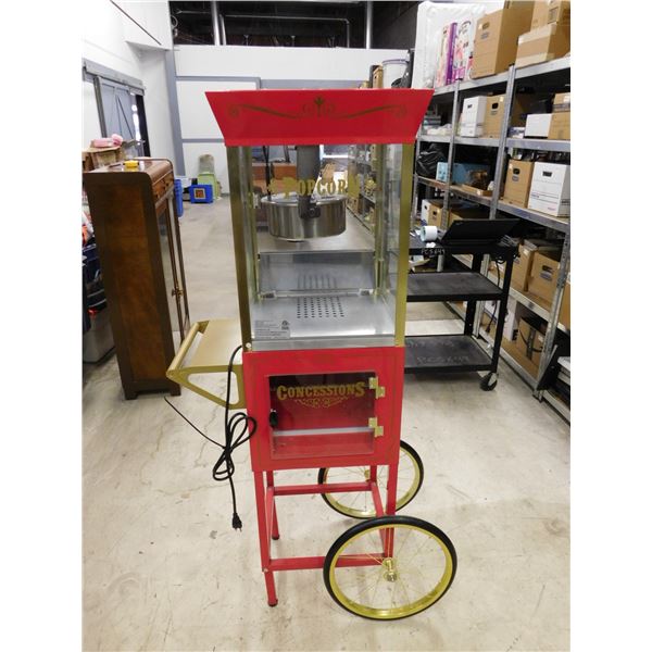 Old Fashioned Movie Popcorn Machine Concessions 59" Tall 32" Wide 15" Long
