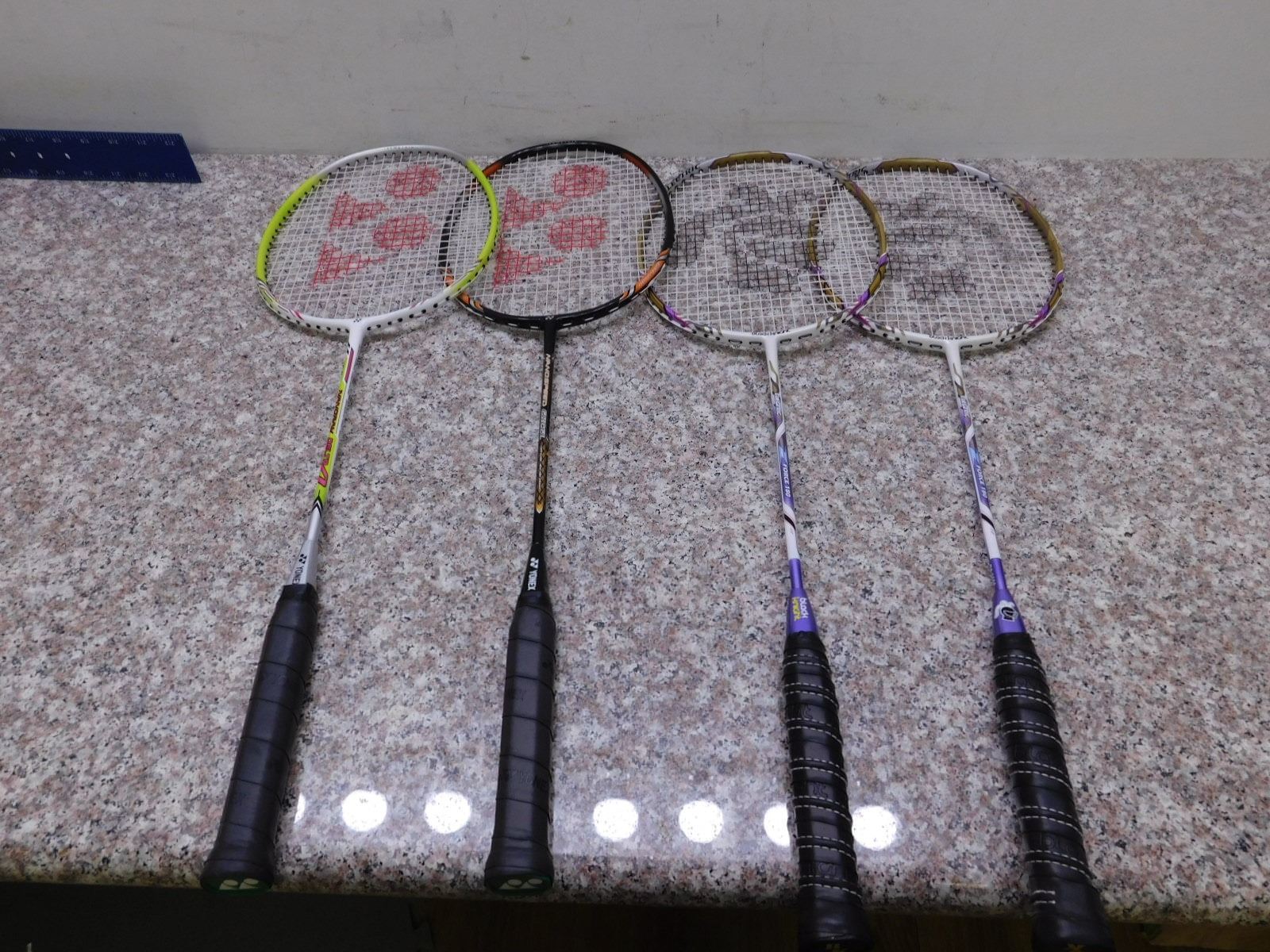 Lot of 4 Badminton Rackets Black Knight Yenox