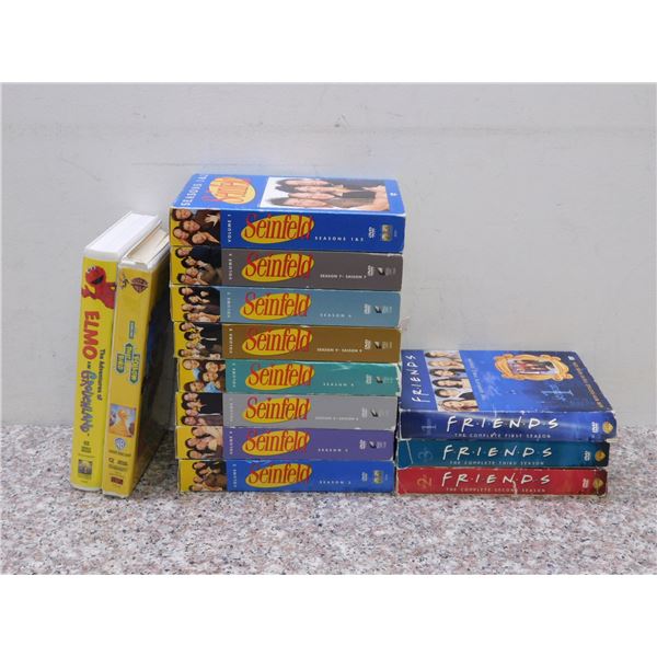 Lot of F.R.I.E.N.D.S Seinfeld and Sesame Street Elmo VHS Movies