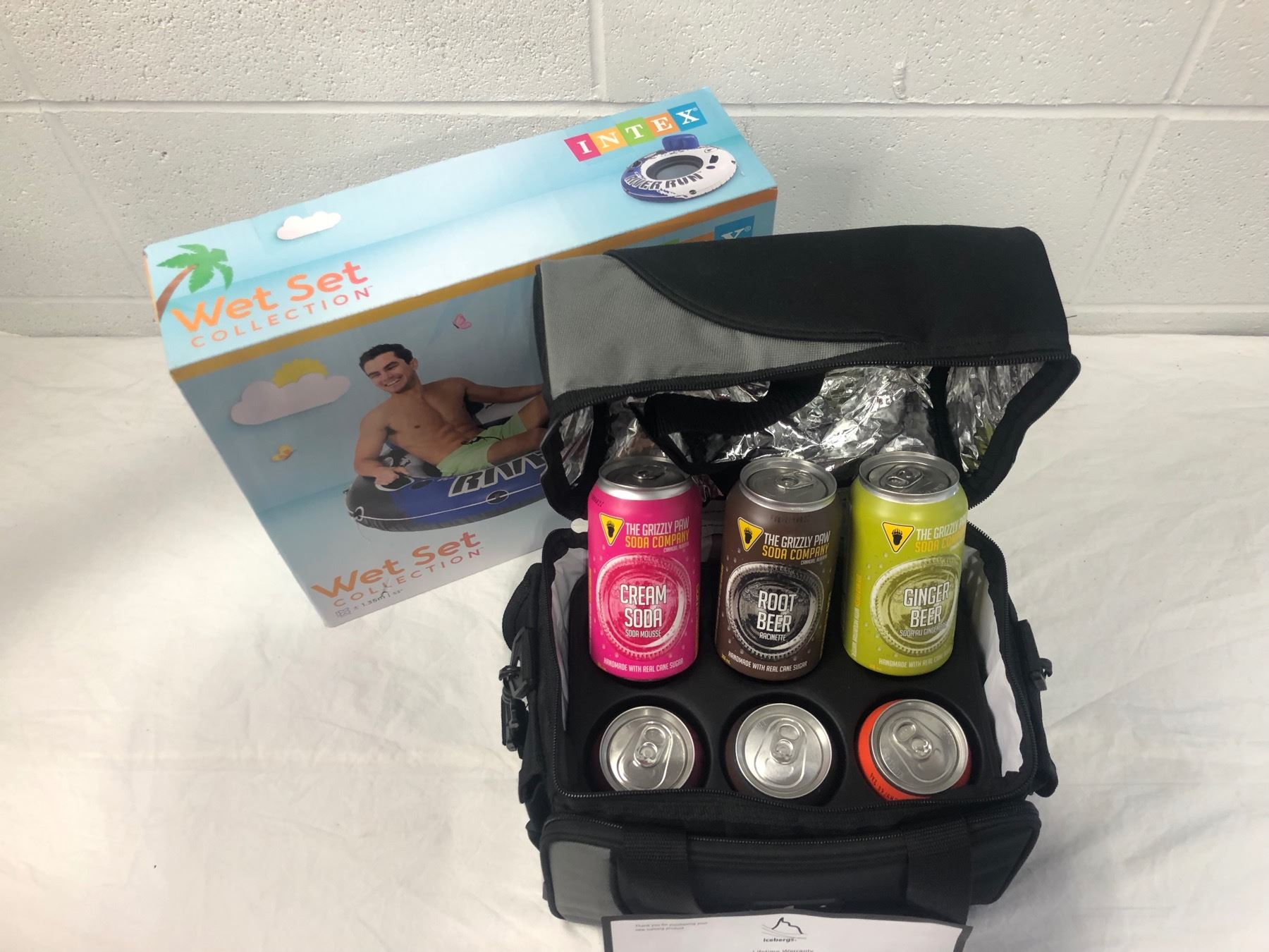 Intex River Run Tube & icebergs cooler with Grizzly Paw Soda - Donated ...